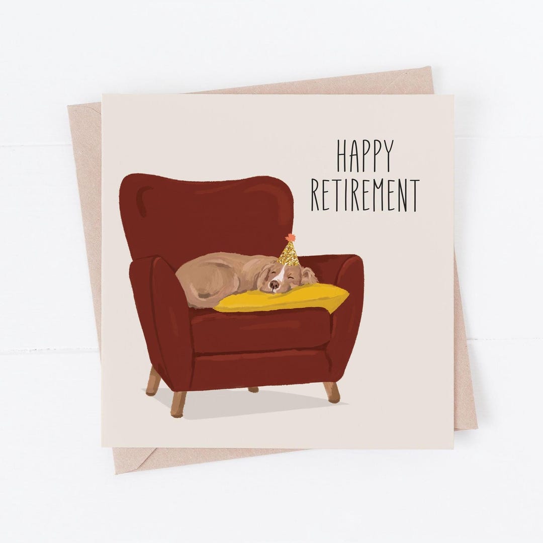 Retirement Card: Dog Lover Card - Etsy