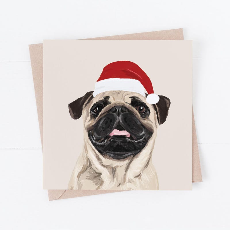 Pug Card - Etsy