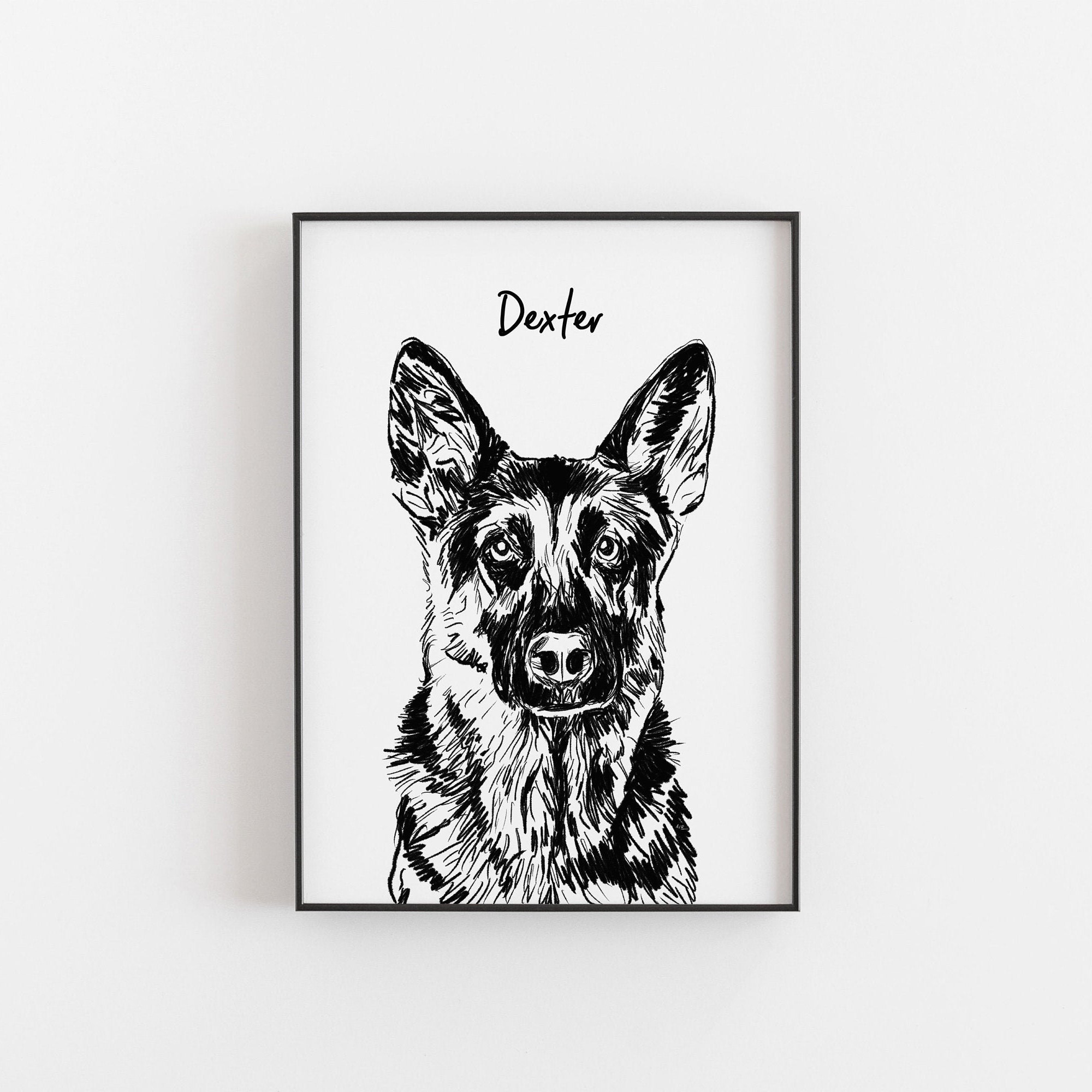 German Shepherd Print German Shepherd Dog Print German - Etsy