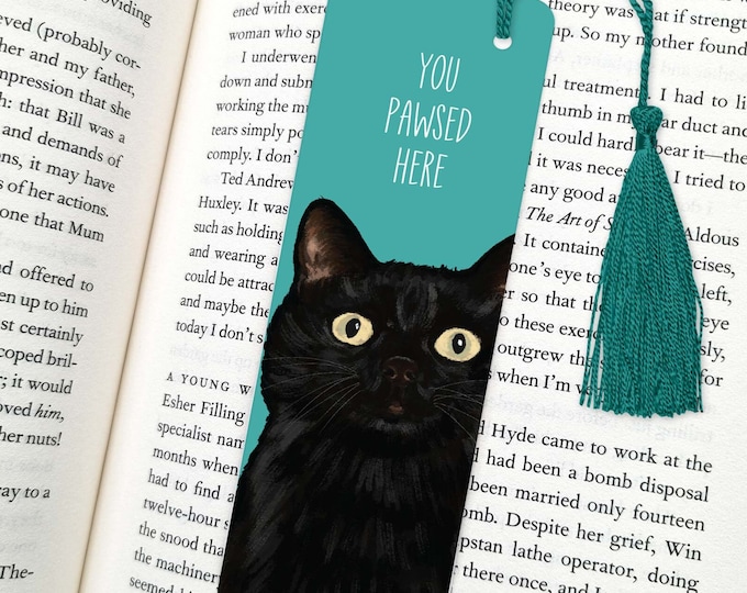 You Pawsed Here, Handmade Metal Cat Bookmark - Etsy