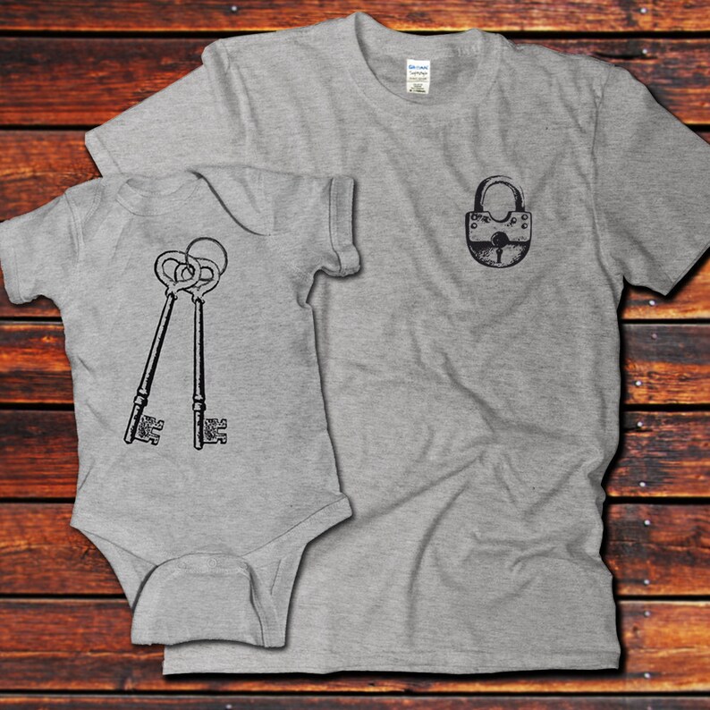 Father Daughter Shirts Dad and Baby Matching Lock and Key - Etsy