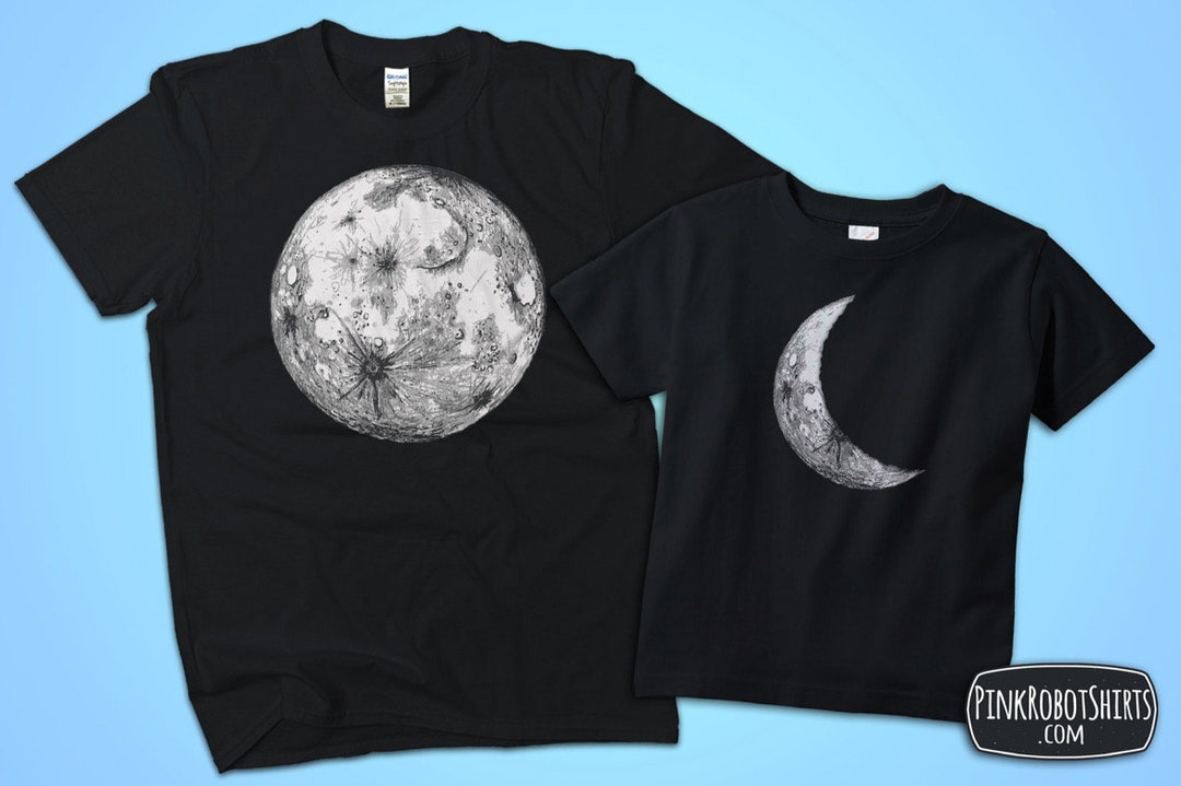 Full Moon and Crescent Moon Shirts for Dad and Baby, Father's Day Gift ...