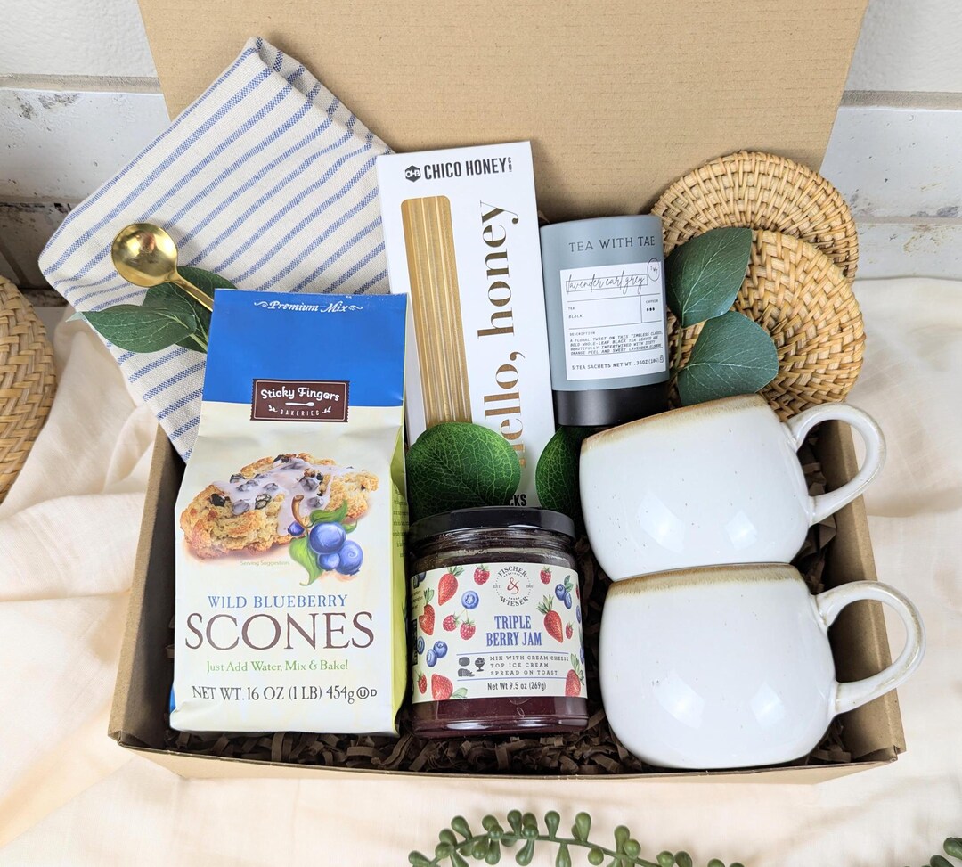 Brunch Gift Box: Scone Mix, Jam, Mugs & Tea - Etsy