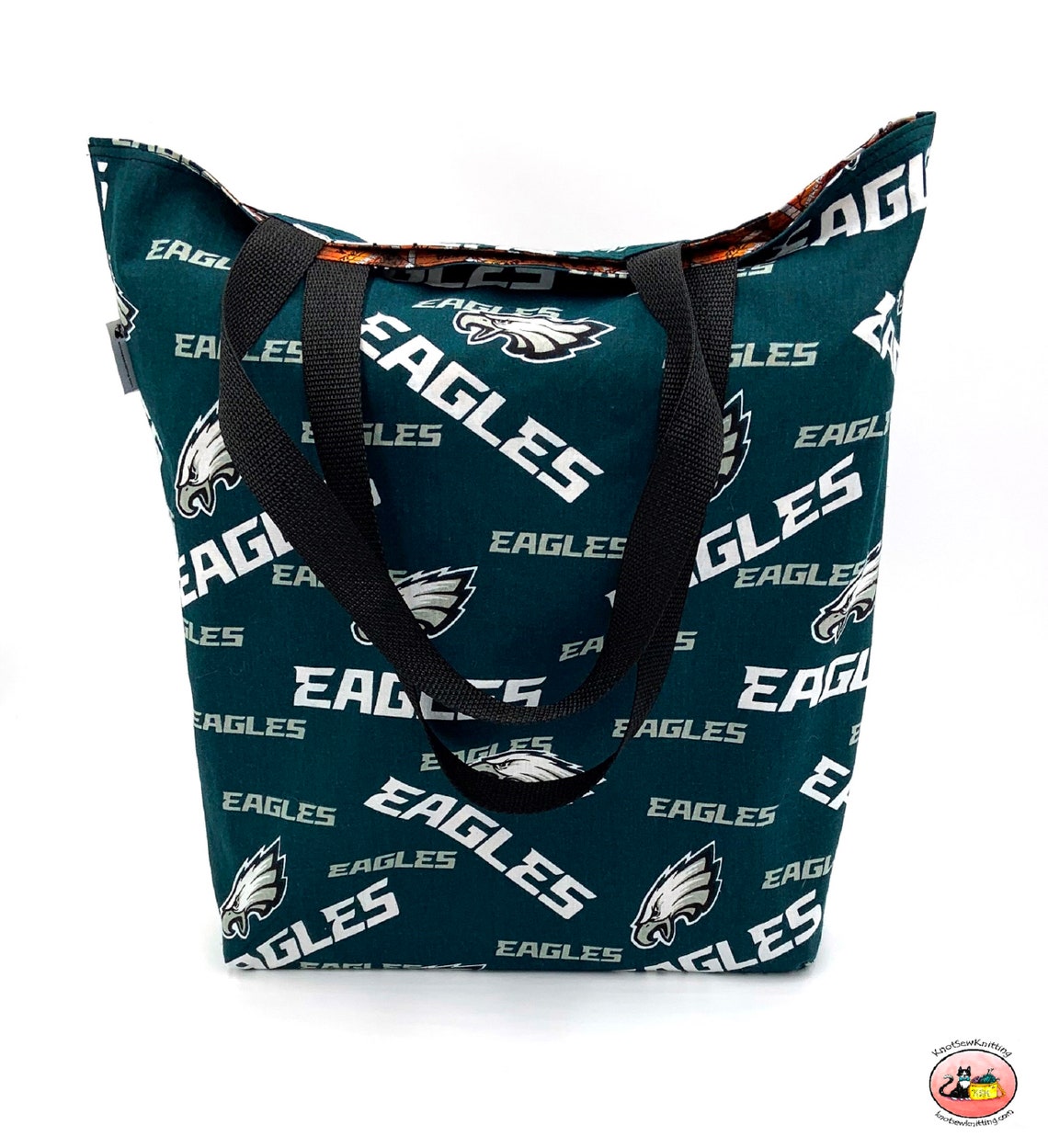 Philadelphia Eagles Football Lined Reversible Reusable Tote Grocery ...