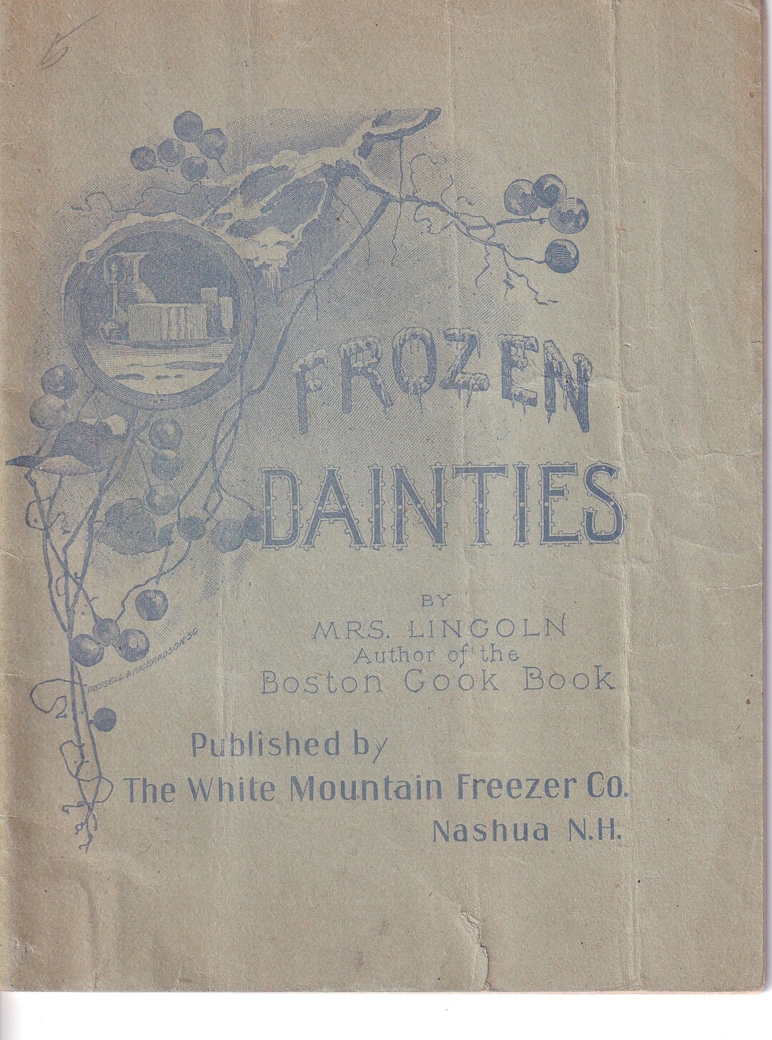 White Mountain Freezer Company Vintage User Manual Cook Book Frozen ...