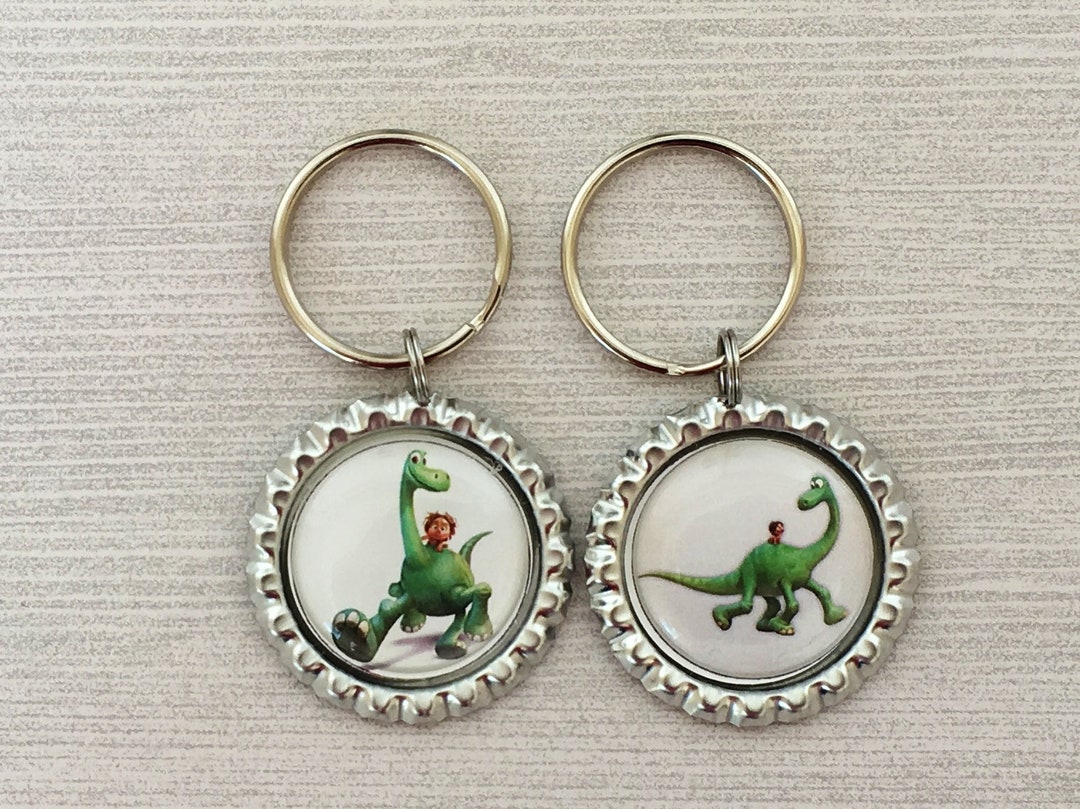 Keychain,key Ring,arlo and Spot,the Good Dinosaur,key Chain,keyring,bottlecap,bottle Cap ...
