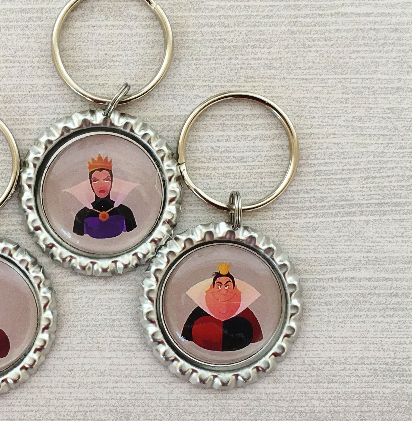 KeychainKey RingDisney VillainsStepmotherEvil QueenKey | Etsy