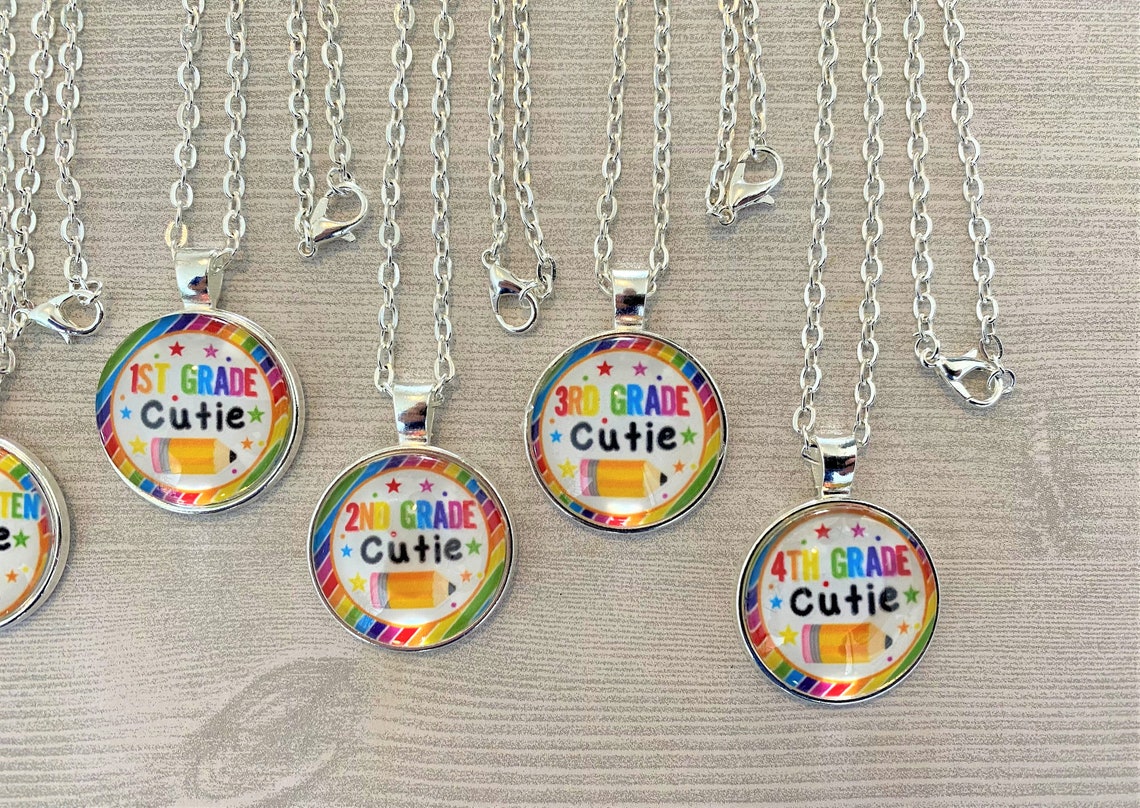 Back to School Necklacefirst Day of Schoolkindergarten1st | Etsy