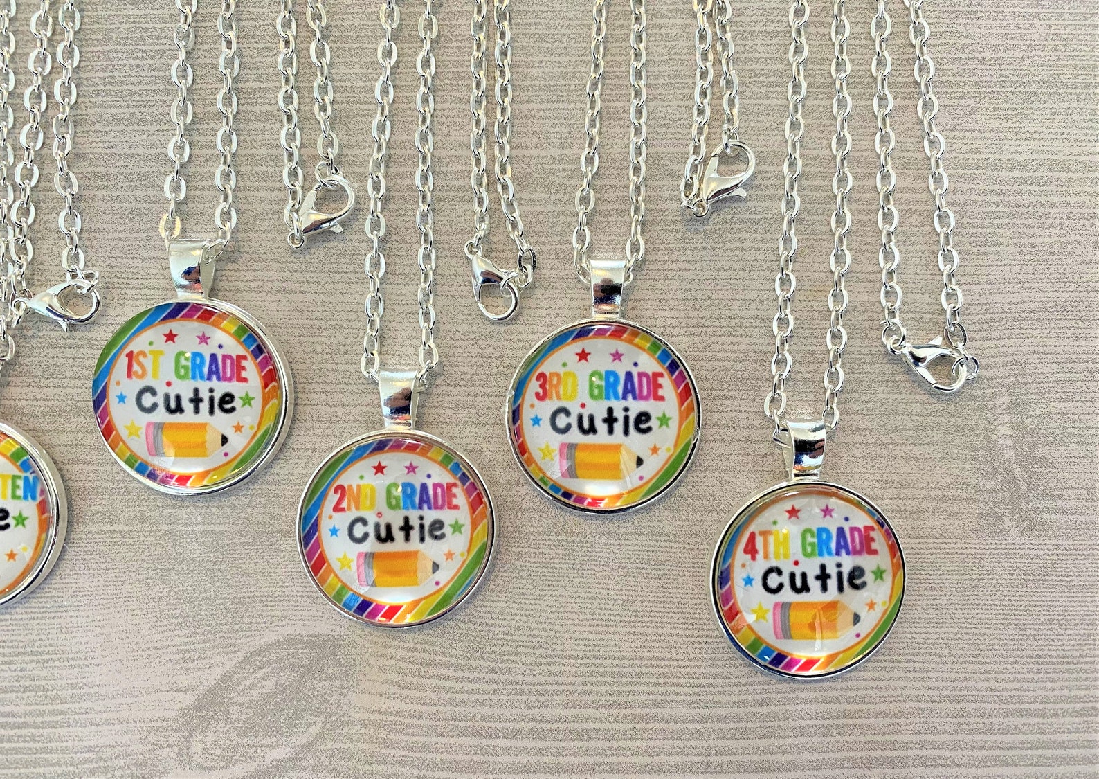 Back to School Necklacefirst Day of Schoolkindergarten1st | Etsy