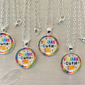 Back to School Necklace,first Day of School,kindergarten,1st Grade,2nd ...