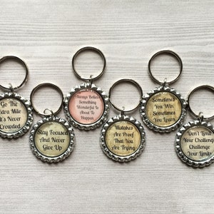 Keychain,key Ring,inspirational Quotes,key Chain,keyring,bottle Cap ...