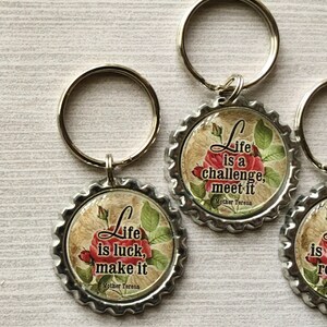 Keychain,key Ring,inspirational Quotes,key Chain,keyring,bottlecap ...