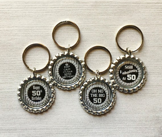 Keychainkey Ring50th Birthdayhappy 50th Birthdaykey | Etsy