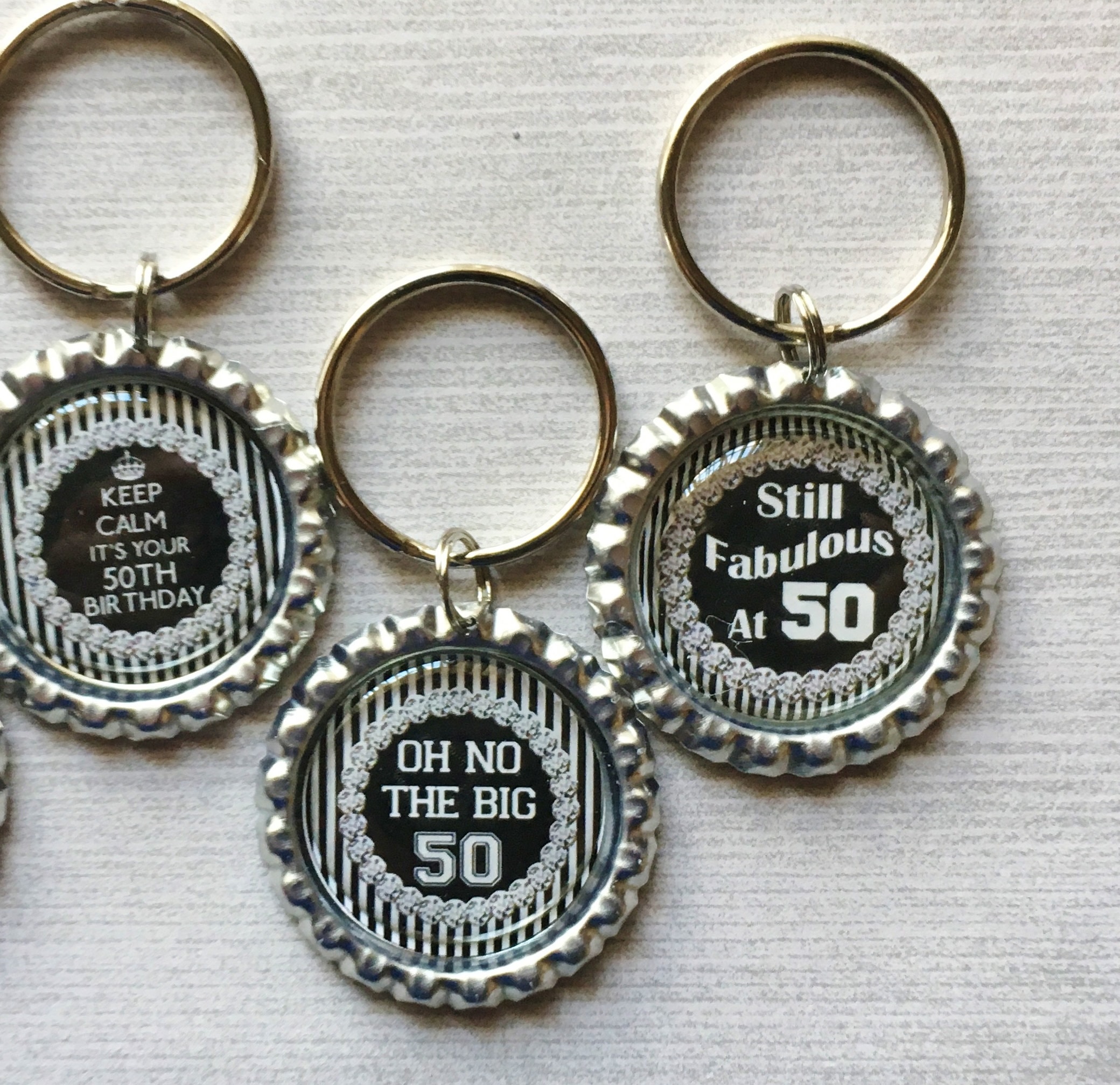 Keychainkey Ring50th Birthdayhappy 50th Birthdaykey | Etsy