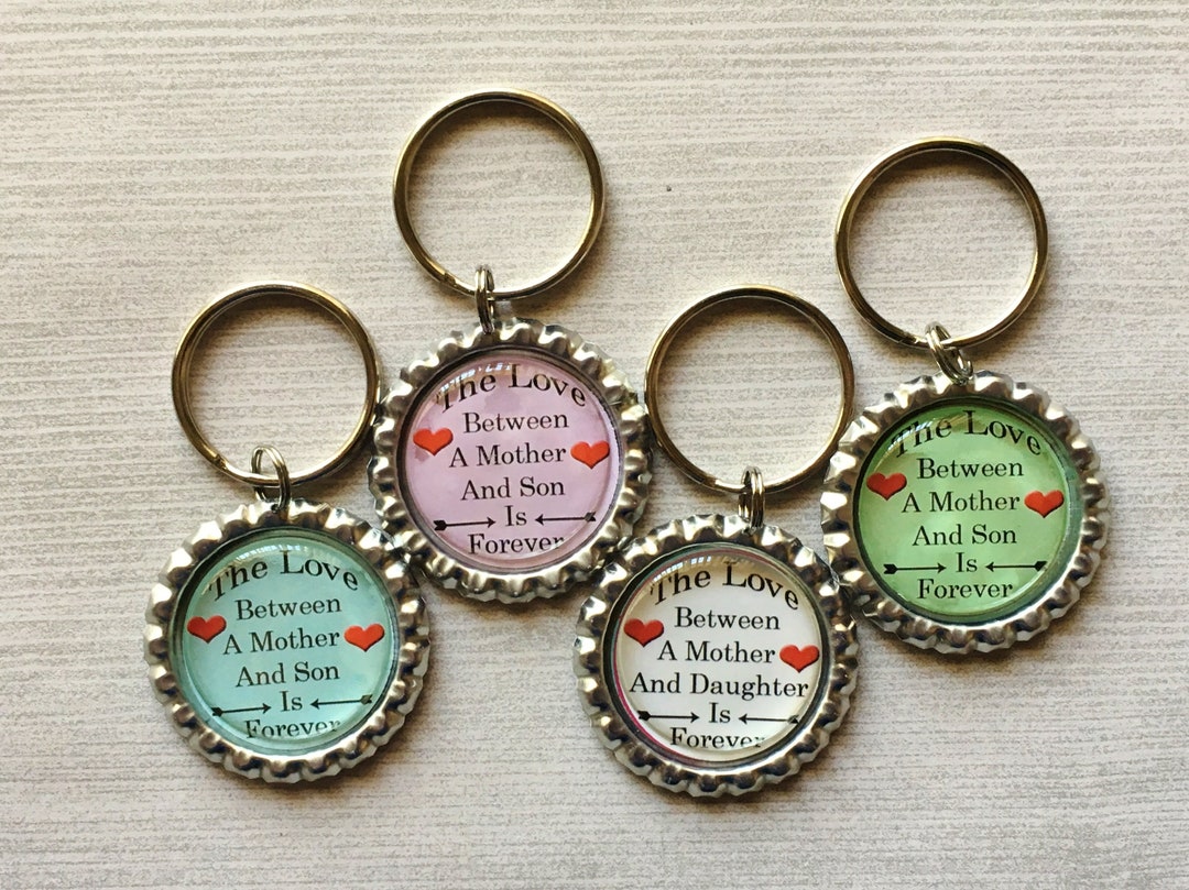 Keychain,key Ring,love Between Mother and Son,love Between Mother and ...