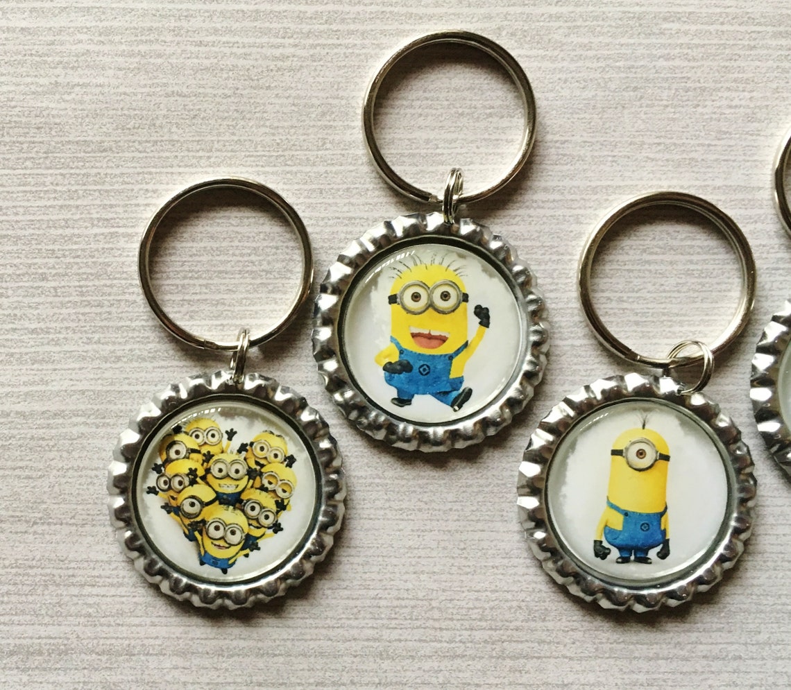 Keychain,key Ring,minions,minions Keychains,minions Key Rings,bottle ...