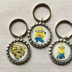 Keychain,key Ring,minions,minions Keychains,minions Key Rings,bottle ...
