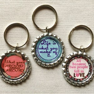 Keychain,key Ring,inspirational Quotes,key Chain,keyring,bottlecap ...