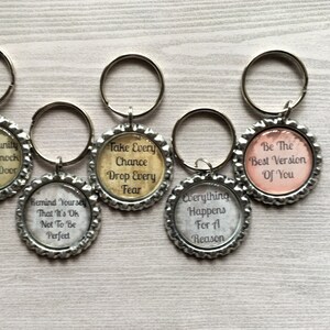 Keychain,key Ring,inspirational Quotes,key Chain,keyring,bottle Cap ...