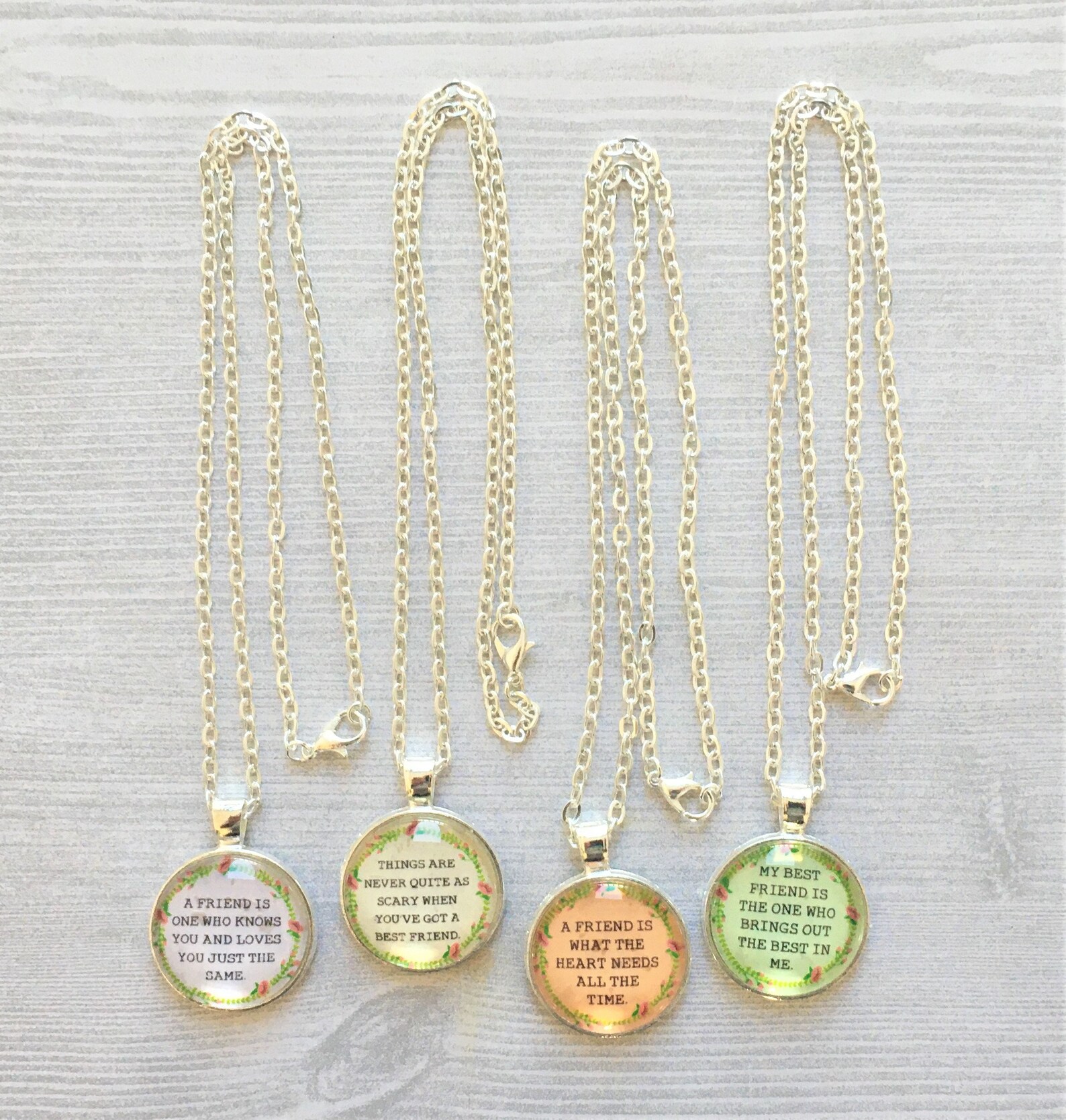 Friend Necklace,friend,friend Quotes,friend Sayings,necklace,silver ...