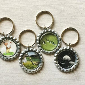 Keychain,key Ring,golf,key Chain,keyring,golf Ball,bottlecap,bottle Cap ...