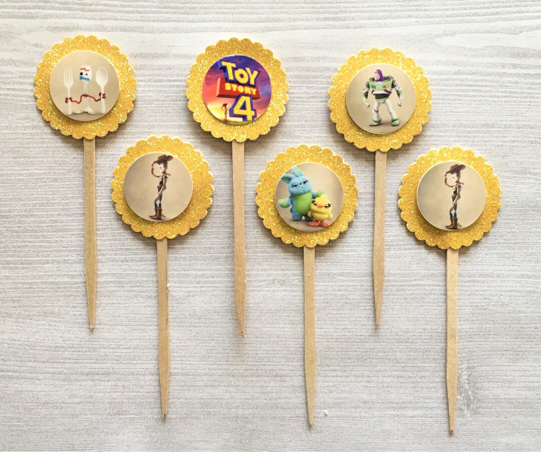 Toy Story 4 Cupcake Toppers,toy Story 4,cupcake Toppers,set of 6,toy ...