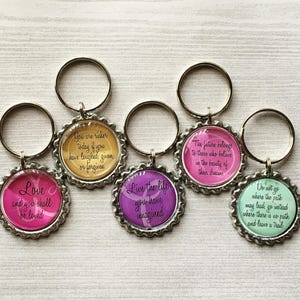 Keychain,key Ring,inspirational Quotes,key Chain,keyring,bottlecap ...
