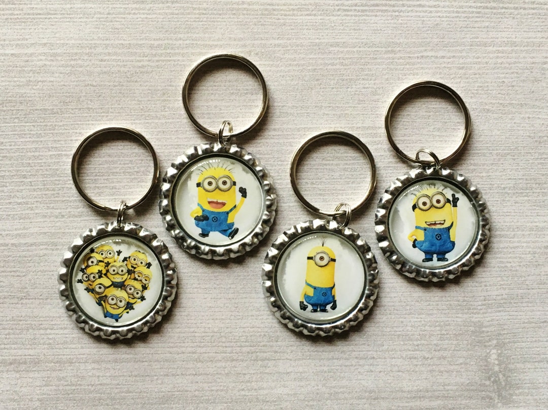 Keychain,key Ring,minions,minions Keychains,minions Key Rings,bottle ...