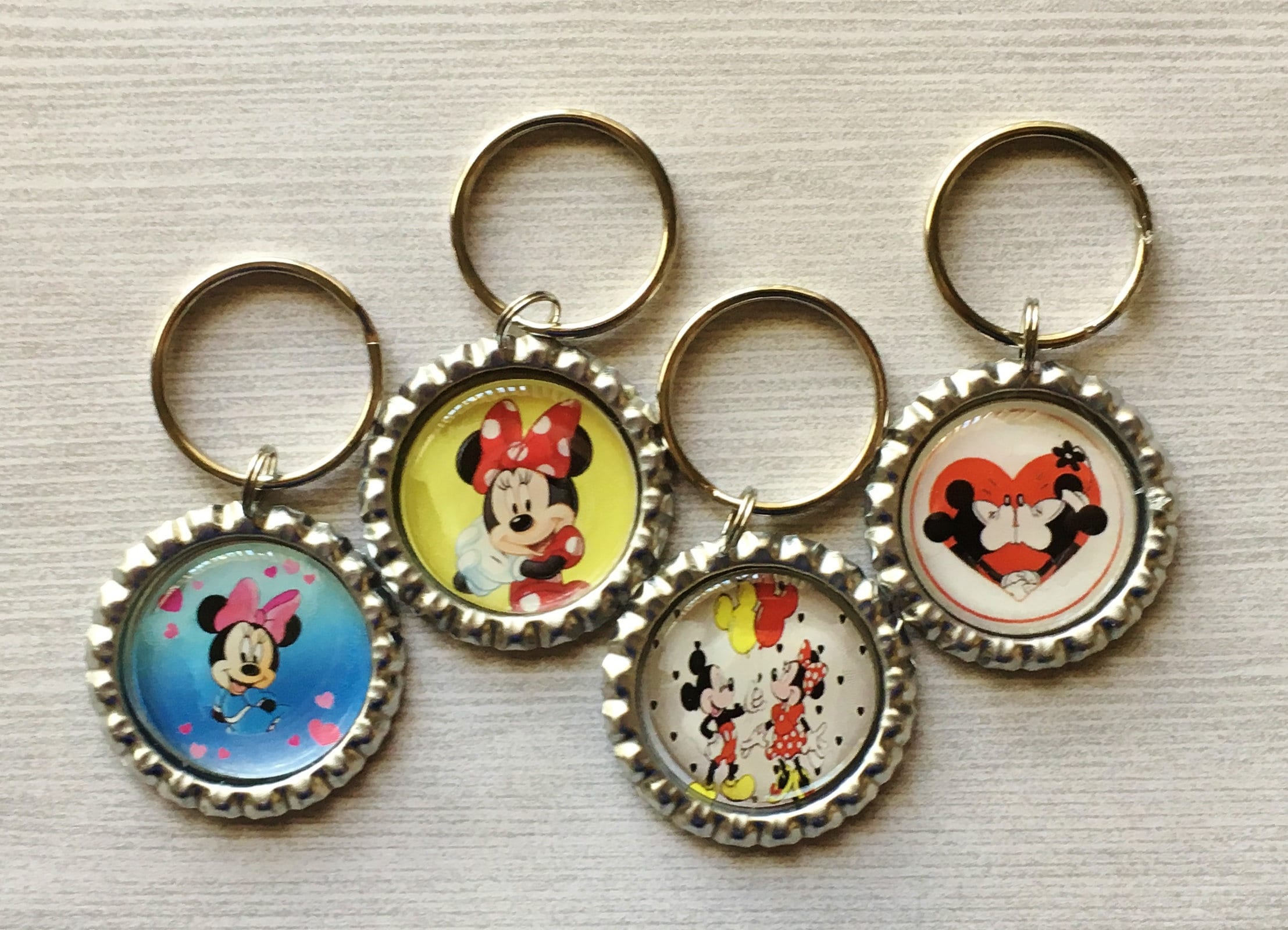 KeychainKey RingMickey and MinnieMickey MouseMinnie | Etsy