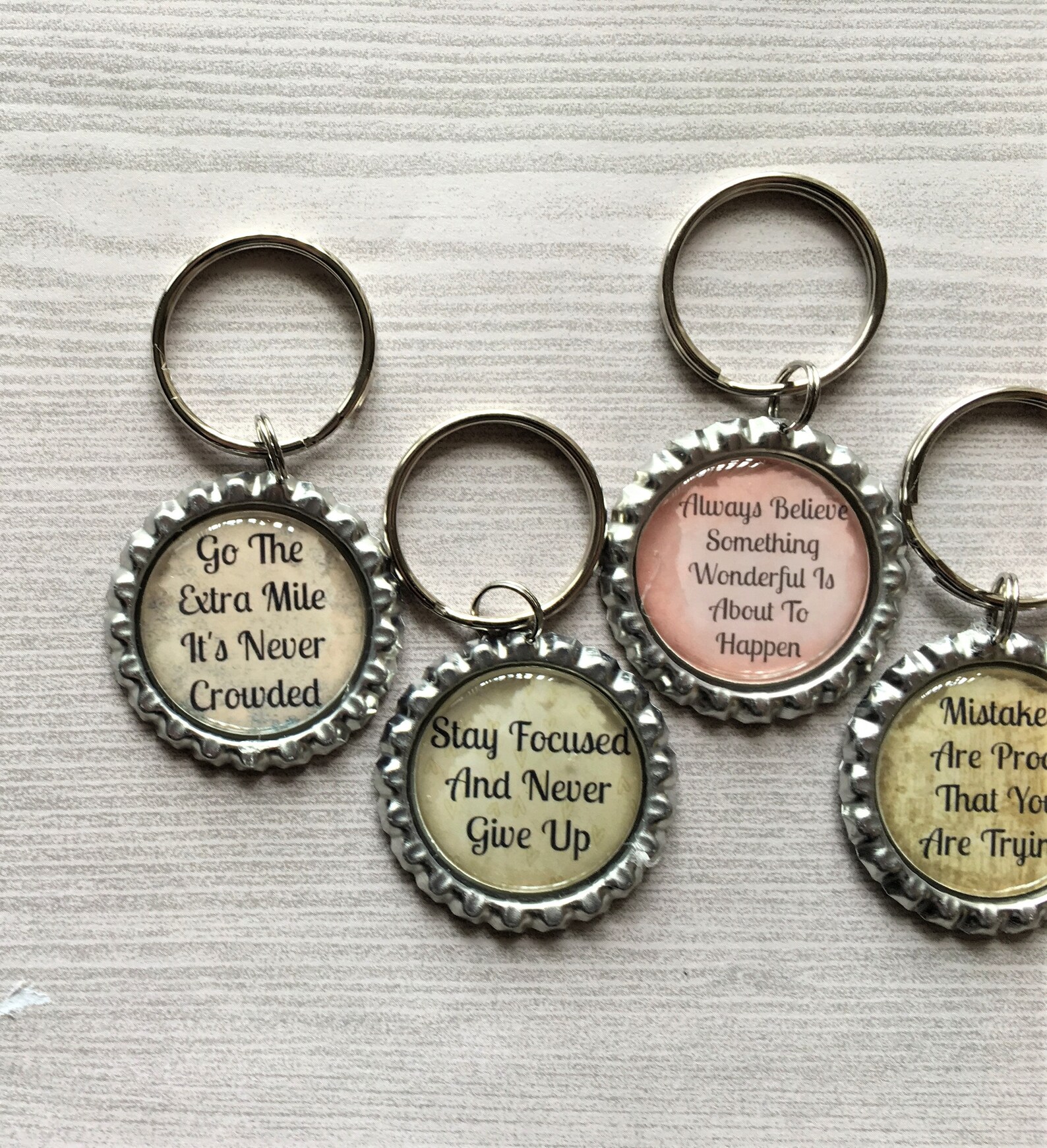 Keychain,key Ring,inspirational Quotes,key Chain,keyring,bottle Cap ...