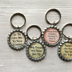 Keychain,key Ring,inspirational Quotes,key Chain,keyring,bottle Cap ...