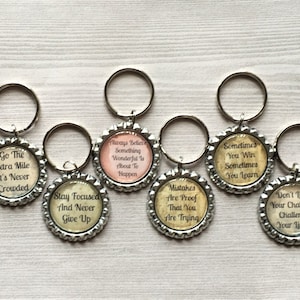 Keychain,key Ring,inspirational Quotes,key Chain,keyring,bottle Cap ...