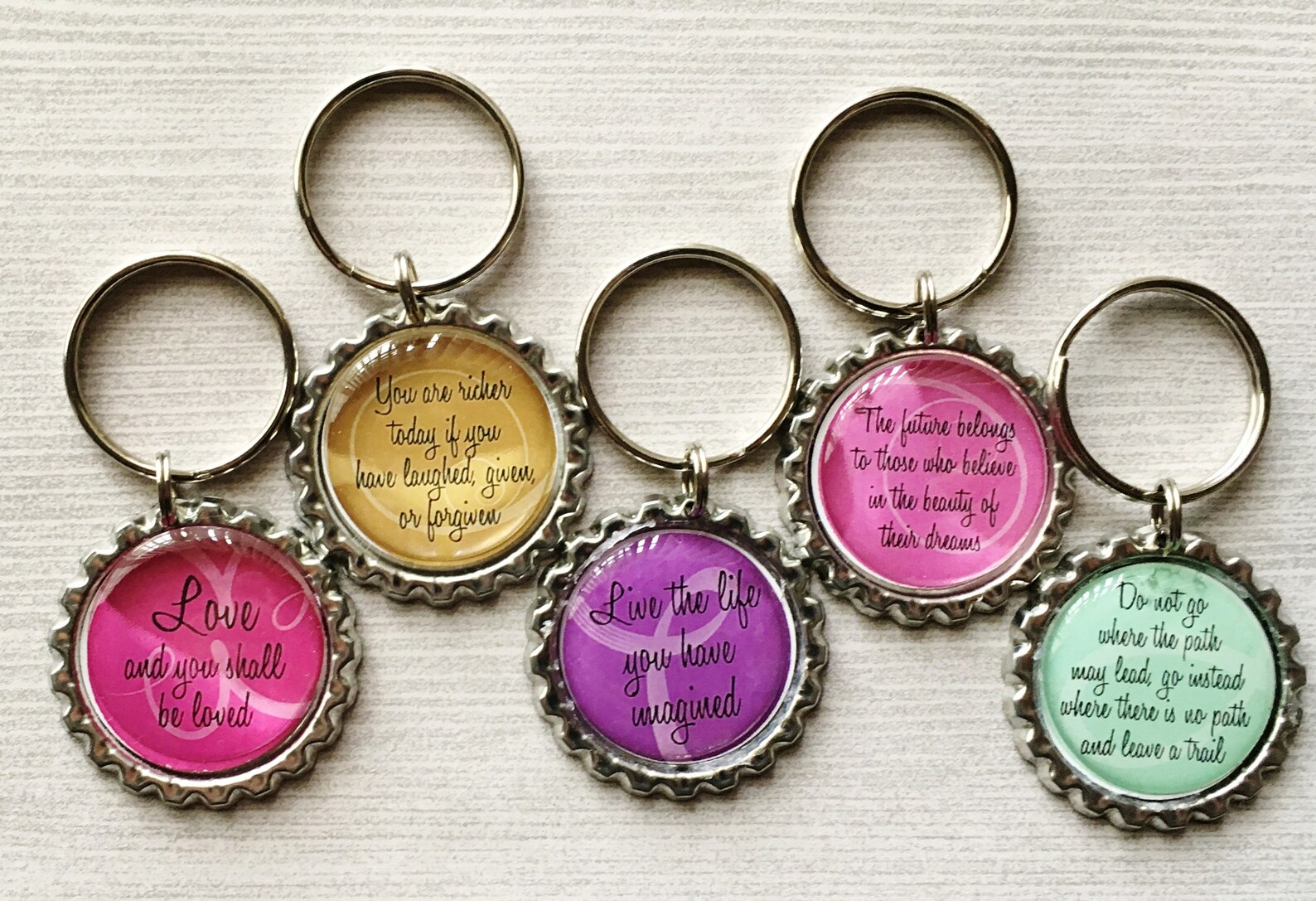 Keychainkey Ringinspirational Quoteskey | Etsy