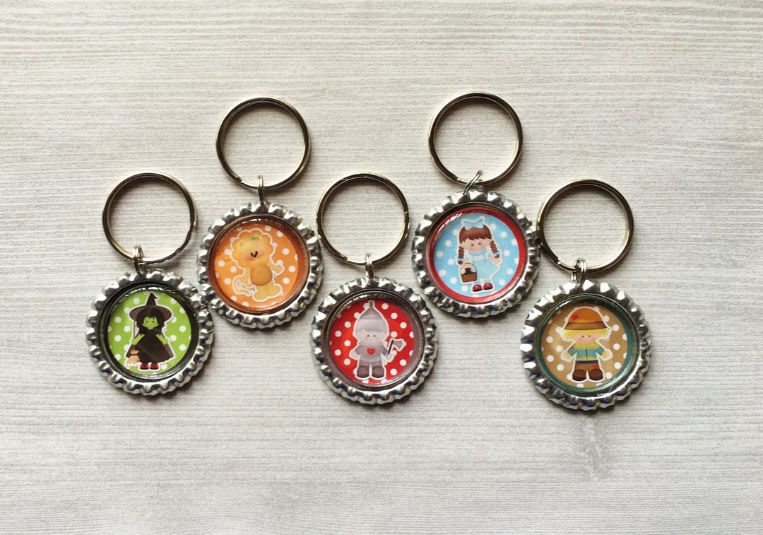 Keychain,key Ring,wizard of Oz,dorothy,key Chain,keyring,bottle Cap ...