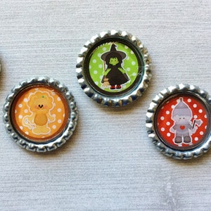 Magnets,bottle Cap Magnets,wizard of Oz,dorothy,toto,refrigerator ...