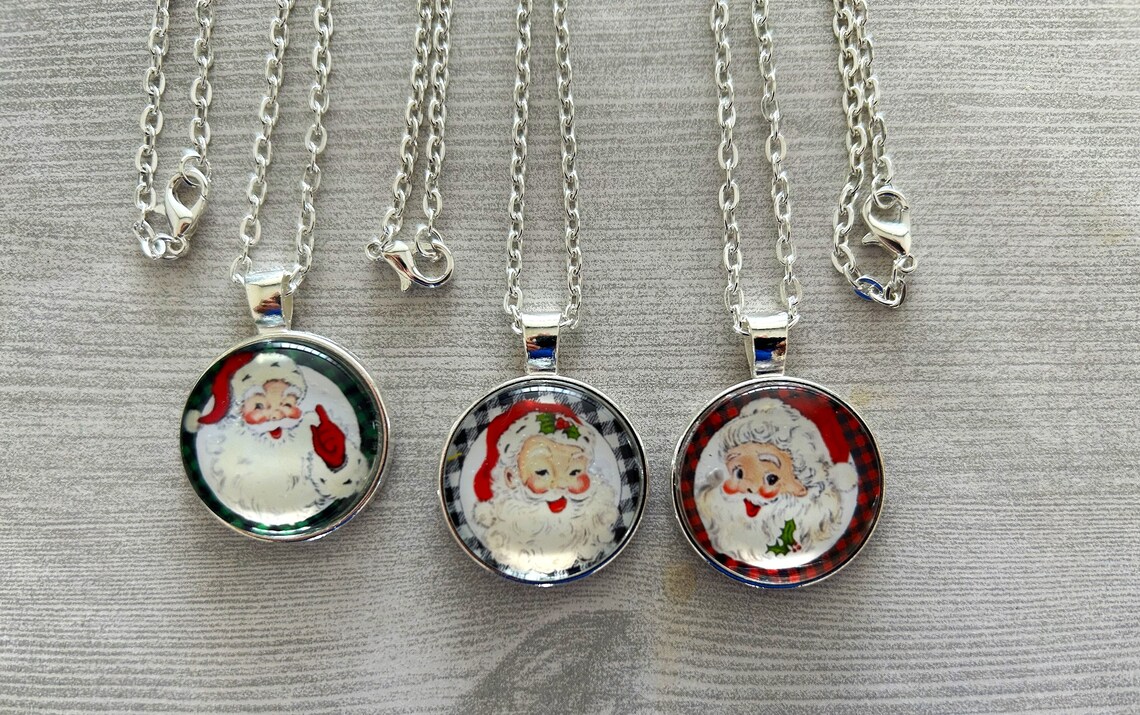 Santa Necklace,necklace,santa,christmas,christmas Necklace,photo Shoot ...