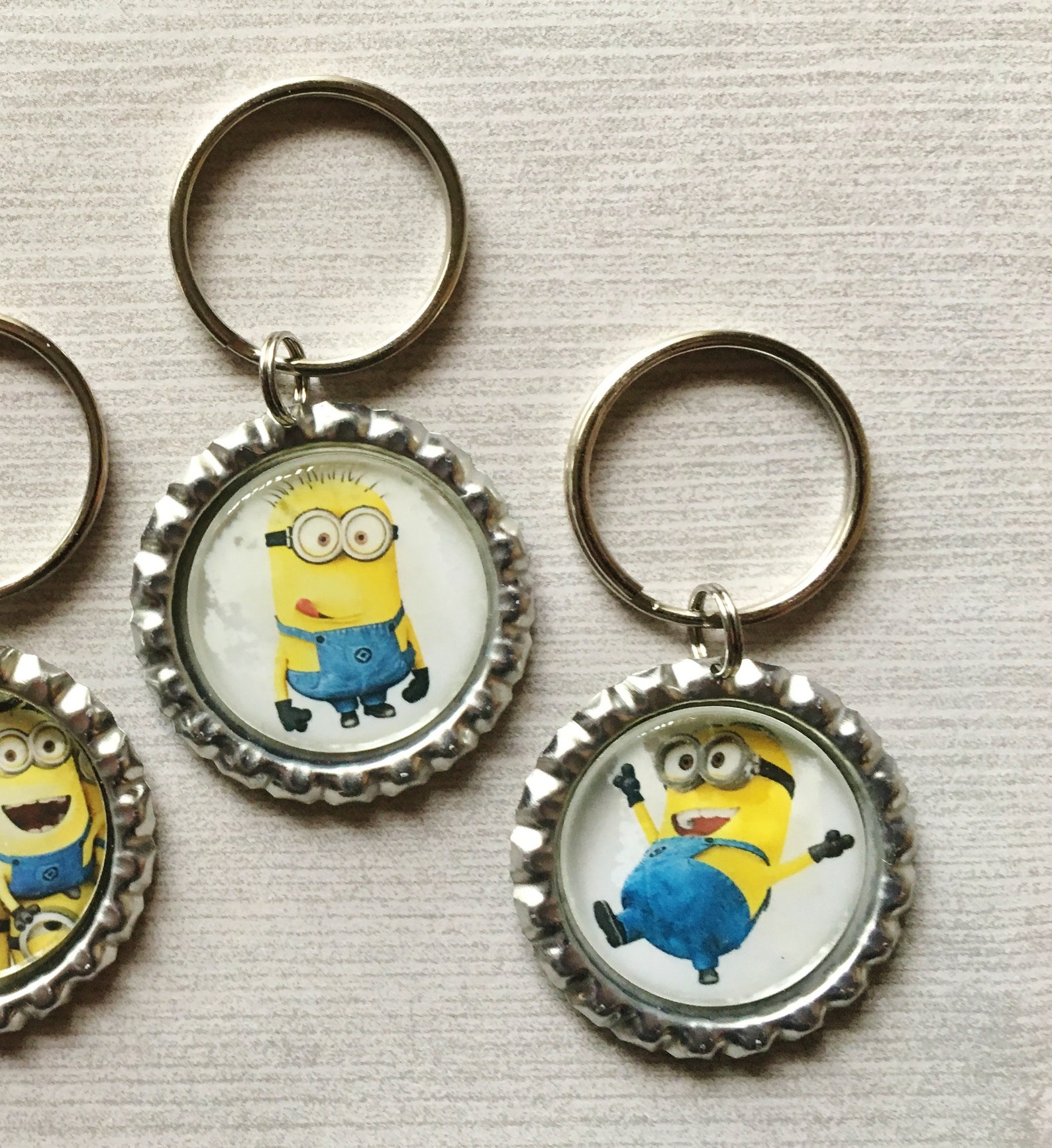 Keychain,key Ring,minions,minions Keychains,minions Key Rings,bottle ...