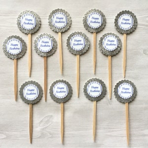 Birthday Cupcake Toppers,birthday,cupcake Toppers,happy Birthday,set of ...