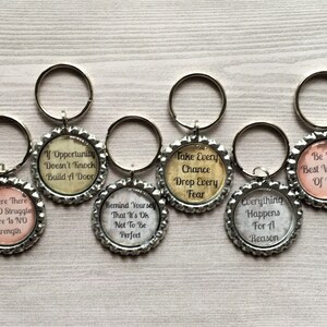 Keychain,key Ring,inspirational Quotes,key Chain,keyring,bottle Cap ...