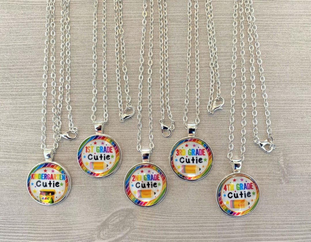 Back to School Necklace,first Day of School,kindergarten,1st Grade,2nd ...