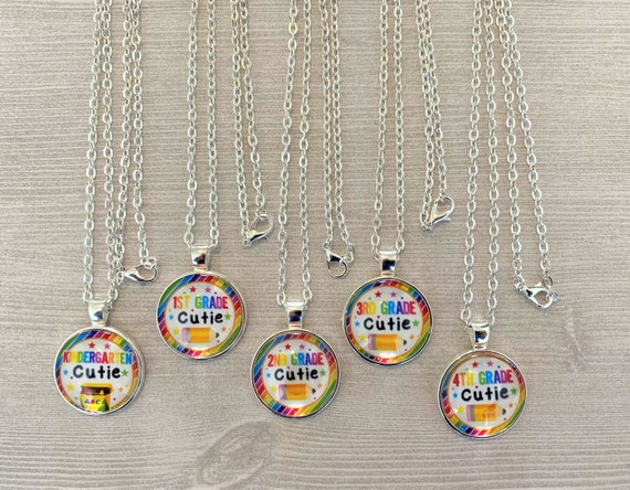 Back to School Necklacefirst Day of Schoolkindergarten1st | Etsy