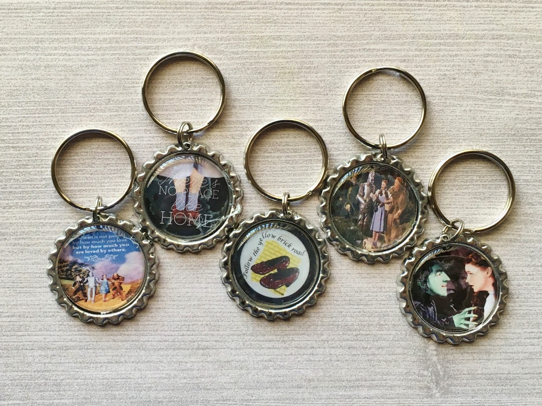 Keychains,keyrings,wizard of Oz,key Chains,key Rings,bottle Cap ...