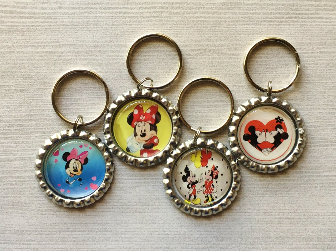 Keychain,key Ring,mickey and Minnie,mickey Mouse,minnie Mouse,key Chain ...