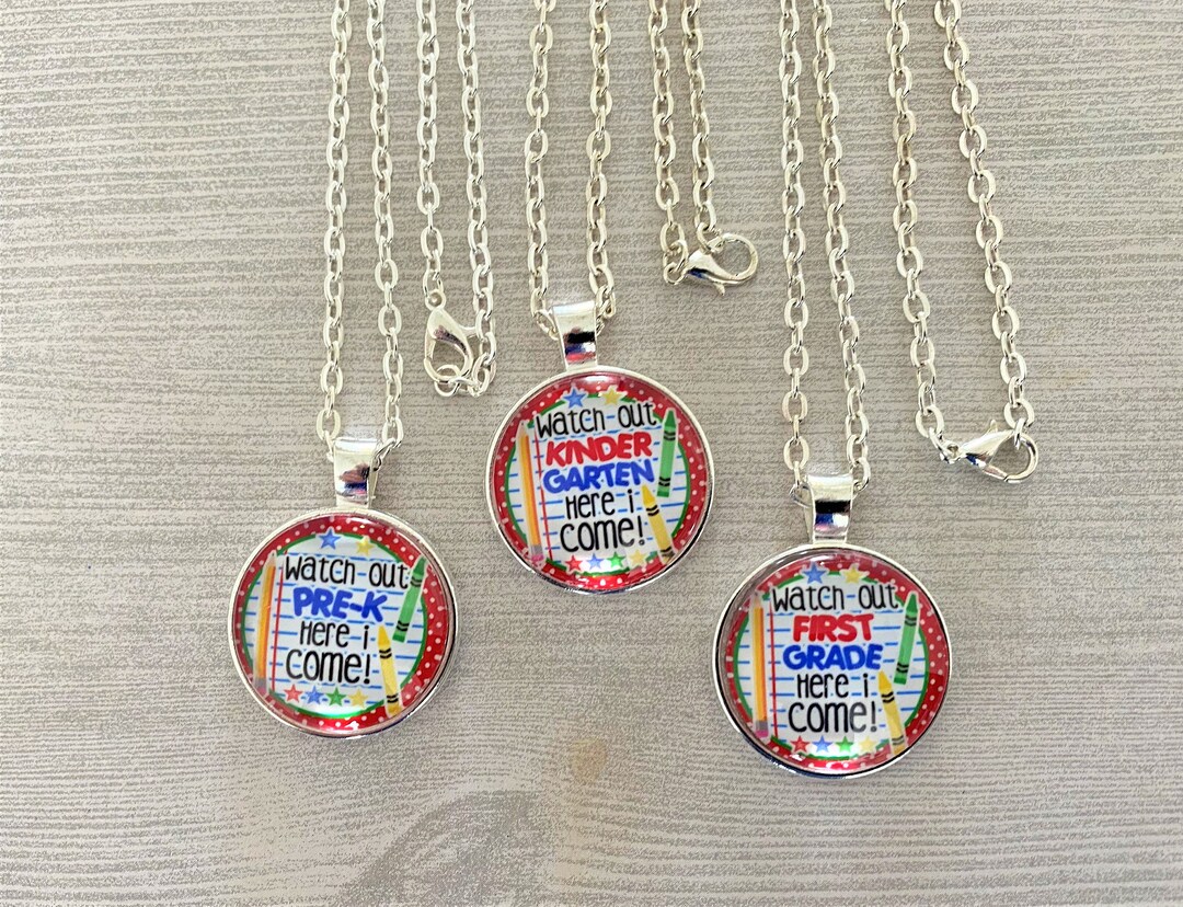 Back to School Necklace,first Day of School,back to School,necklace,pre ...