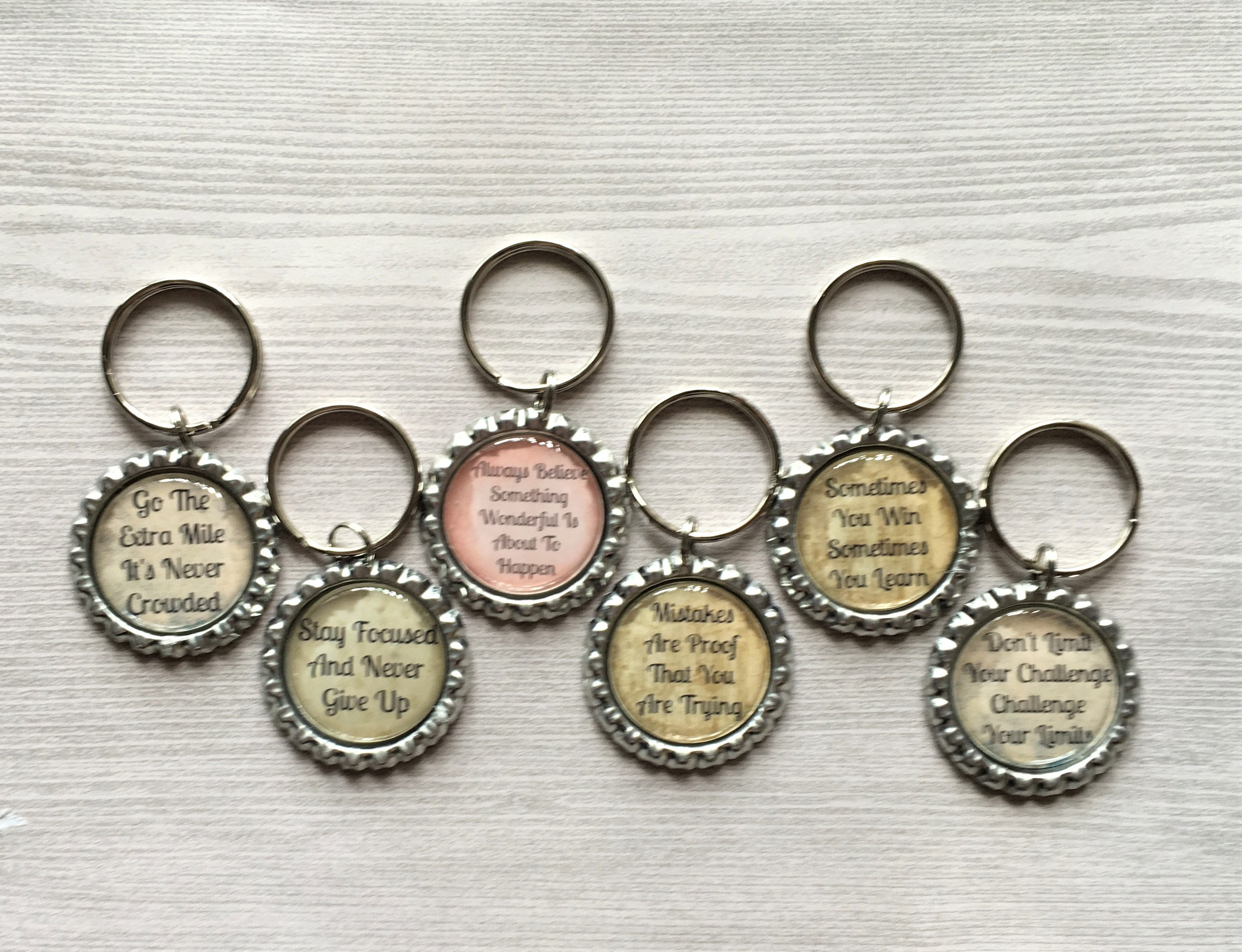 Keychain,key Ring,inspirational Quotes,key Chain,keyring,bottle Cap ...