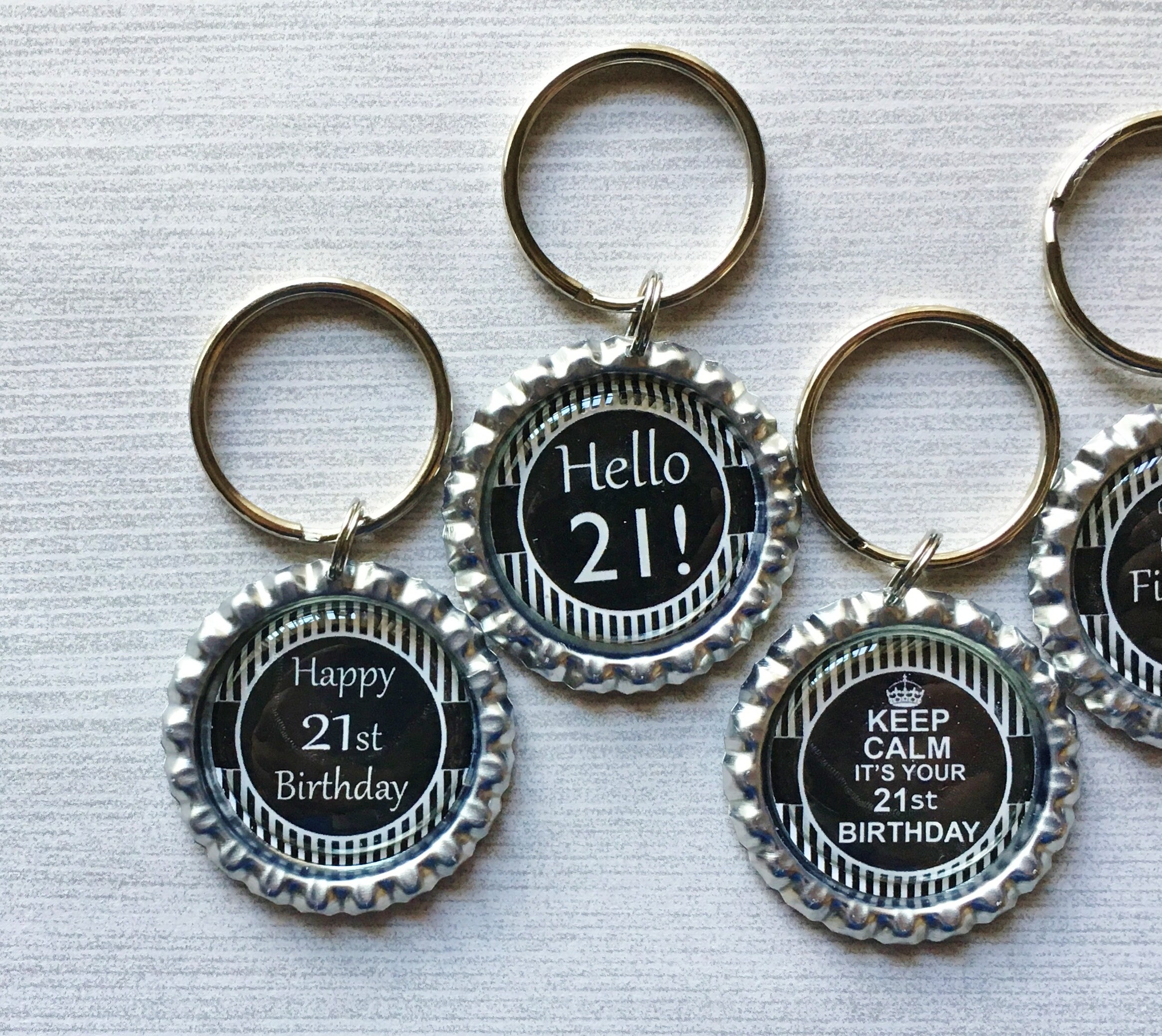 KeychainKey Ring21st BirthdayHappy 21st BirthdayKey | Etsy