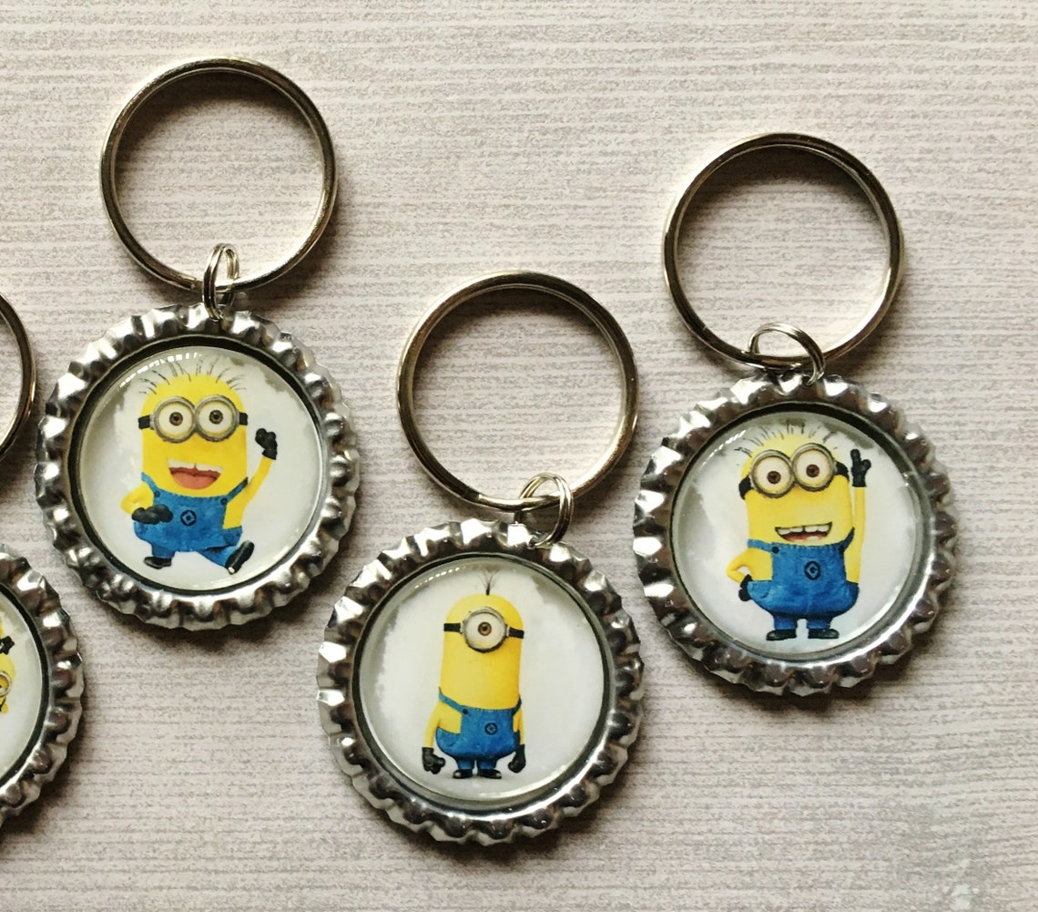 Keychain,key Ring,minions,minions Keychains,minions Key Rings,bottle ...