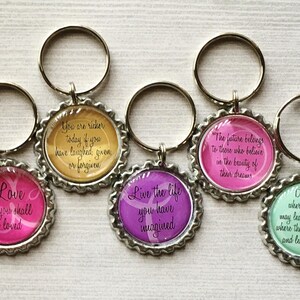 Keychain,key Ring,inspirational Quotes,key Chain,keyring,bottlecap ...