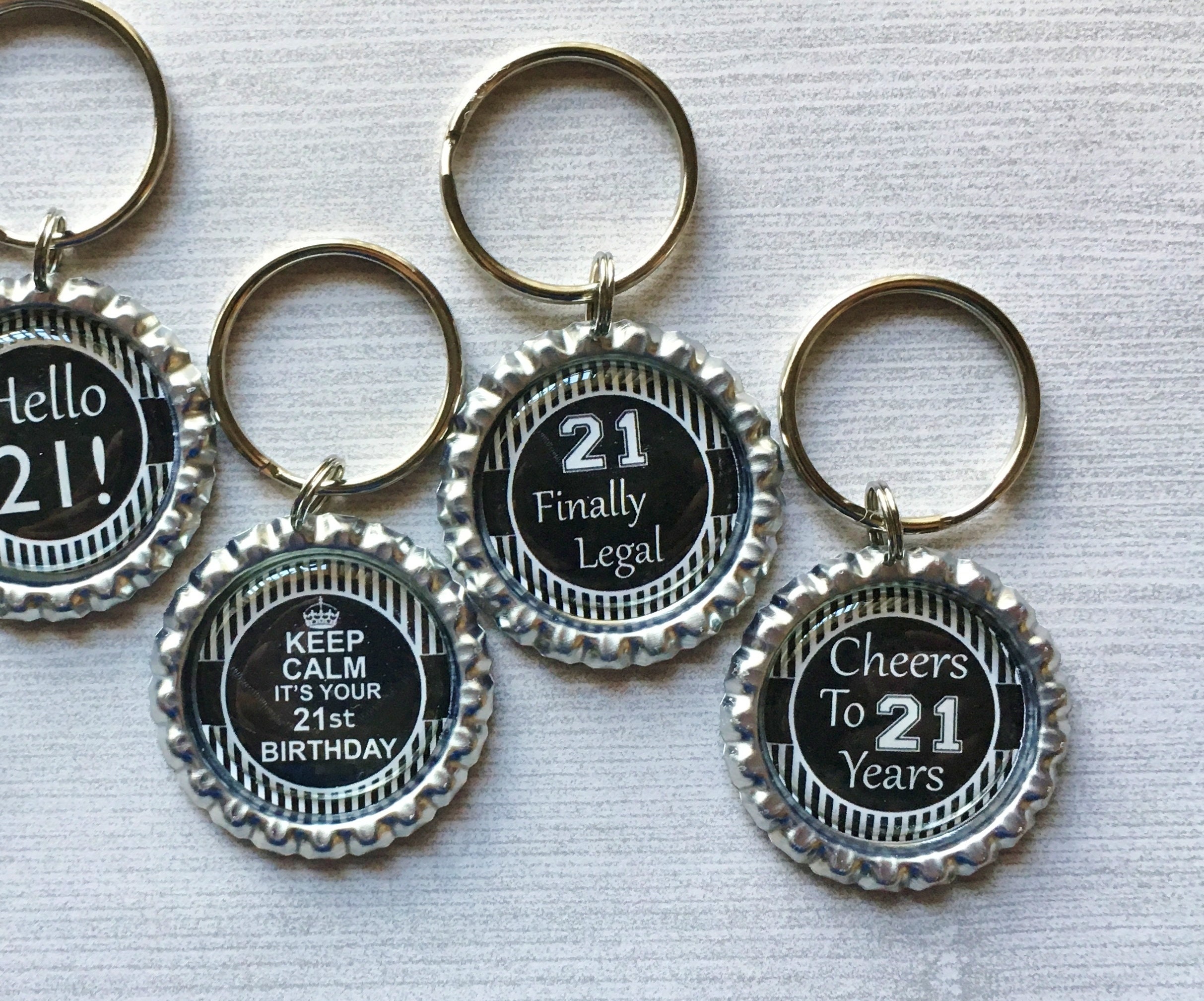 KeychainKey Ring21st BirthdayHappy 21st BirthdayKey | Etsy