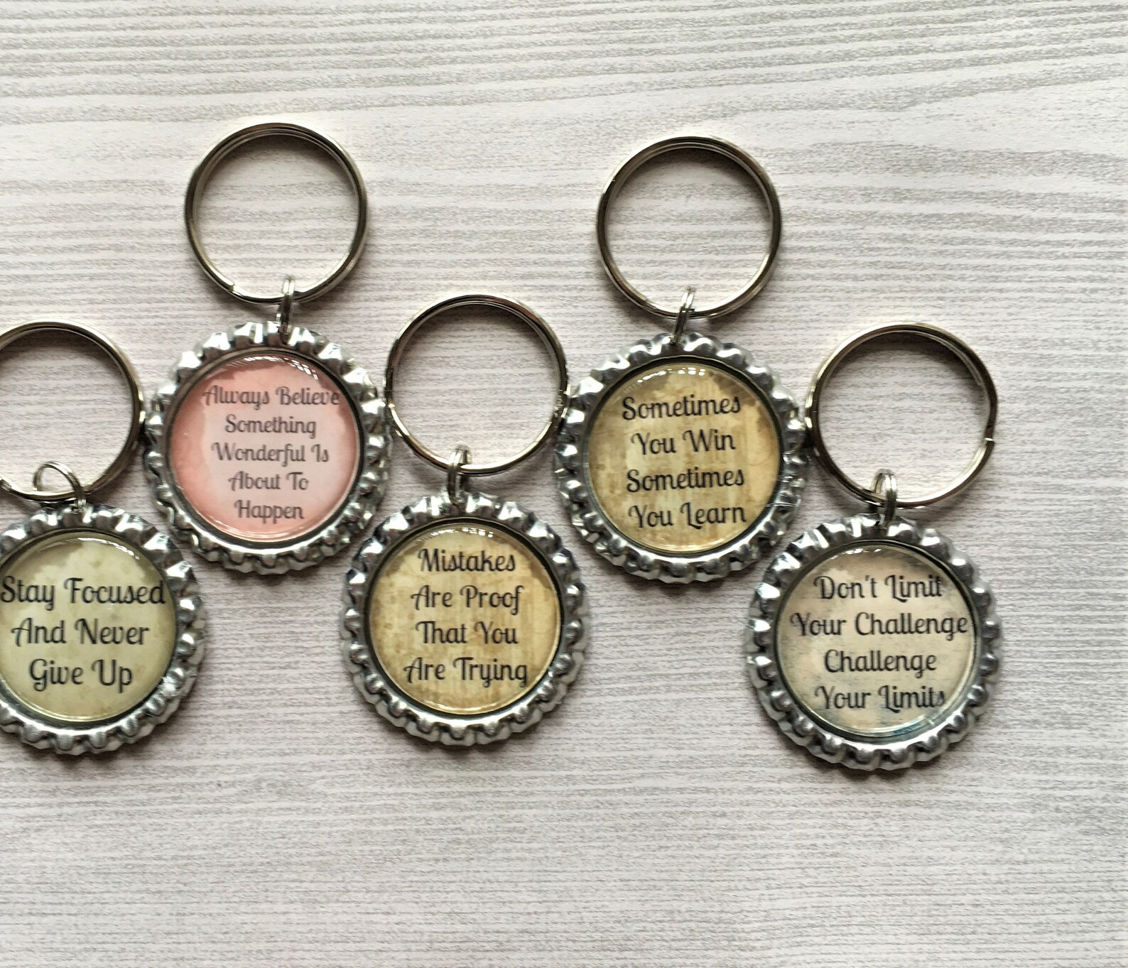 Keychainkey Ringinspirational Quoteskey | Etsy